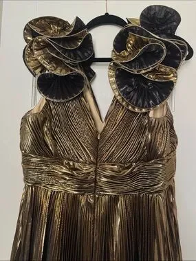 Mac Duggal | Dresses | Mac Duggal Gold Gown | Poshmark